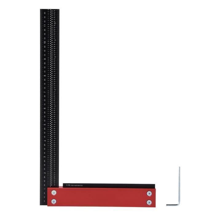 ZJCHAO Règle de mesure Équerre de Charpentier, Règle de Travail du Bois ...