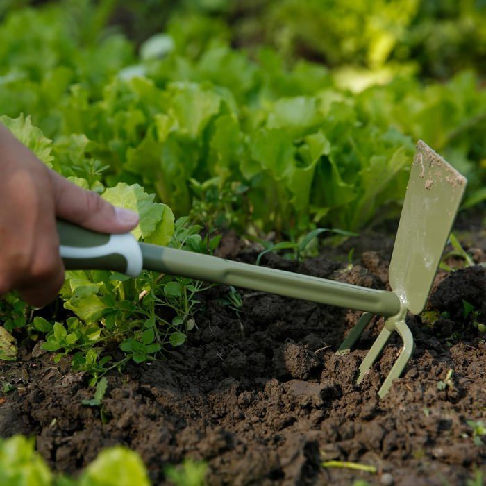 2 En 1 Double Binette Outil De Jardinage Solide Et Tranchant Outil Main ...