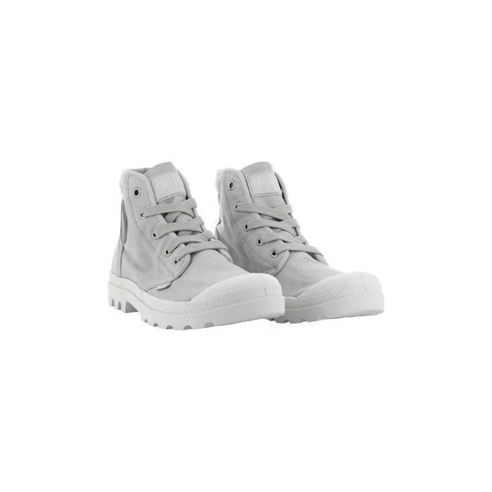 Boots Palladium Pampa Hi - Femme - Gris - Tige en toile délavée ...