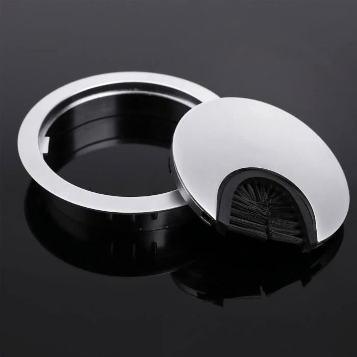 Passe cable bureau,Lot de 2 Passe Câbles Ronds Encastrables, Passe ...