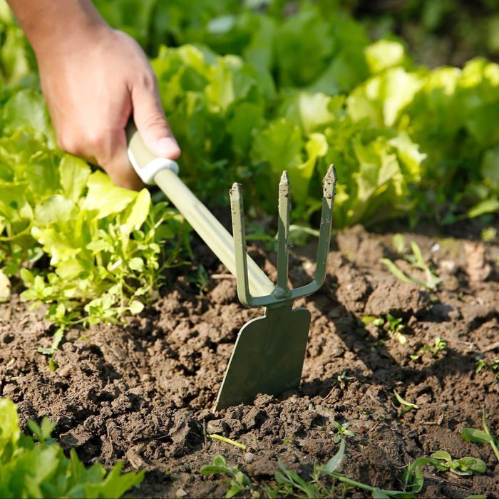 2 En 1 Double Binette Outil De Jardinage Solide Et Tranchant Outil Main ...