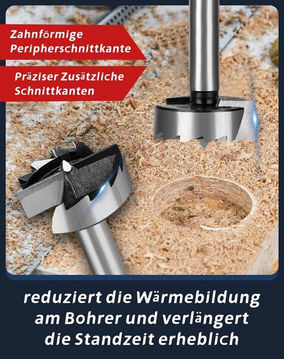 Meche Bois 45 mm Fraise Bois Carbure Foret Bois Meche a Faconner Meche ...