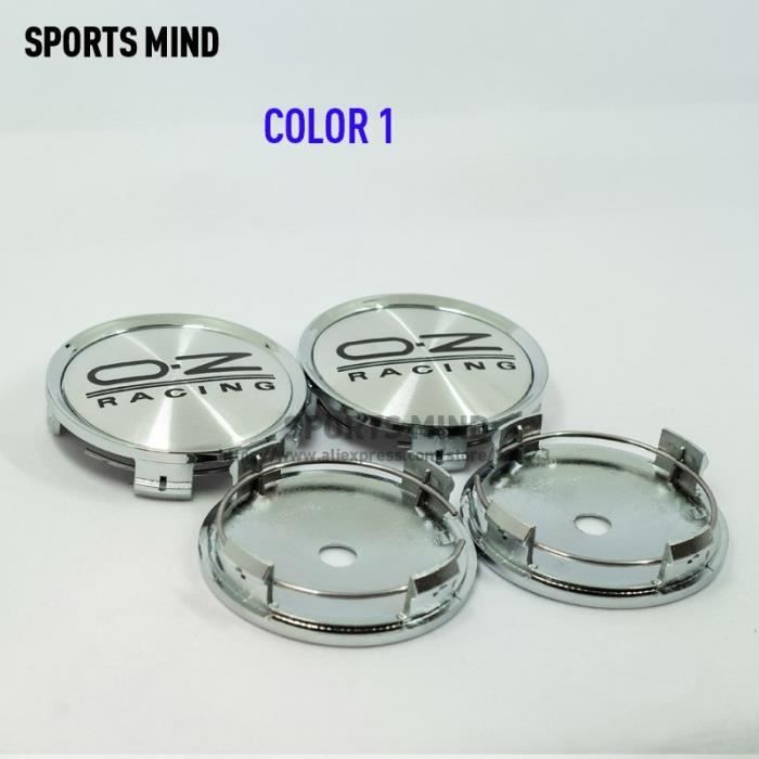 COLOR 3 -Centre de roue de voiture avec Logo OZ, 75MM, 4 pièces-lot, capuchon cache moyeu ...