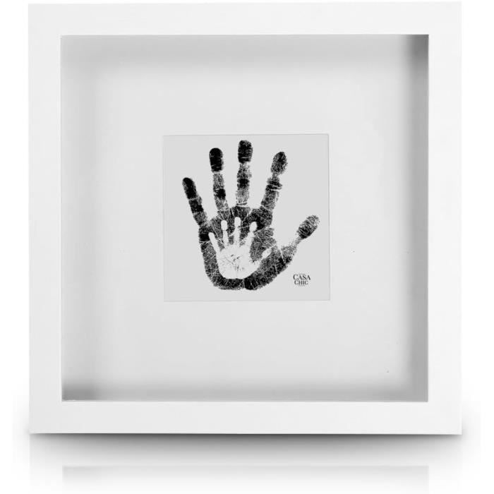 Cadre Boîte 3D En Bois Massif 23 X 23 Cm Avec Passe-Partout Pour Photo ...