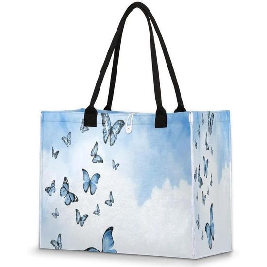 Sac De Plage Bleu Et Rose Vif - Tr S Grand Sac Main Pour Femme - Sac ...