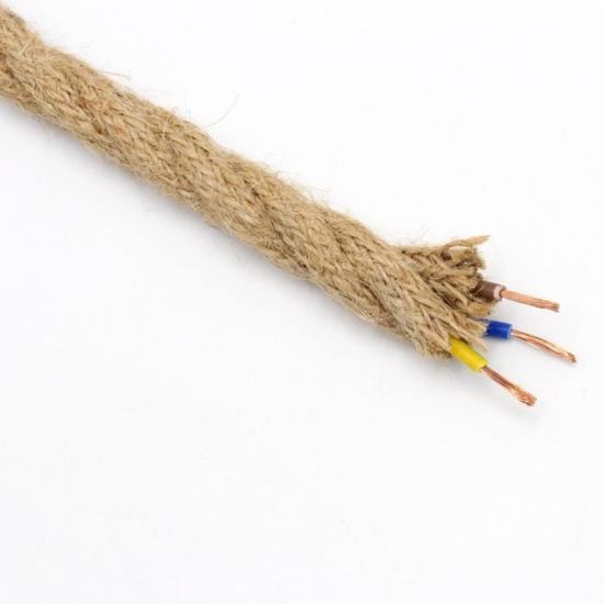 Câble-fil, Cordon de chanvre Vintage - 3 Core 0.75mm2 - 20m - Cdiscount ...