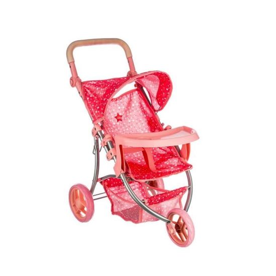 Poussette 3 roues avec tablette corail - Cdiscount Jeux - Jouets