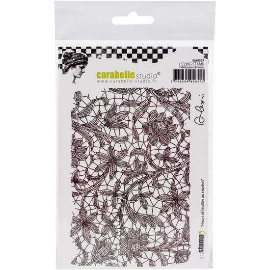 Carabelle Studio Cling Stamp A6 By Alexi-Crocheted Flowers And Leaves ...