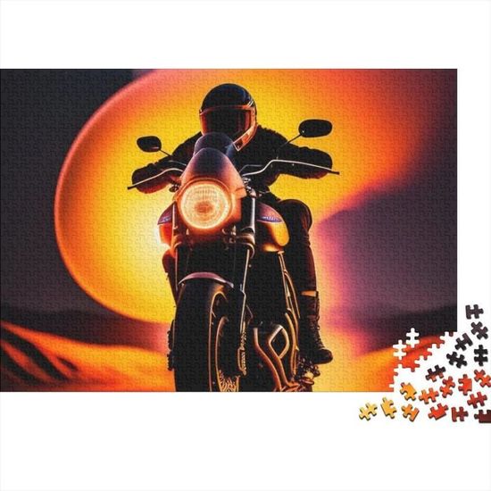 Moto Puzzles 500 Pieces Puzzle En Bois Diy Dessin Animé Jeu D ...
