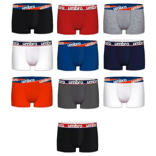 Boxer homme UMBRO en Coton Confort et Qualité -Assortiment modèles ...