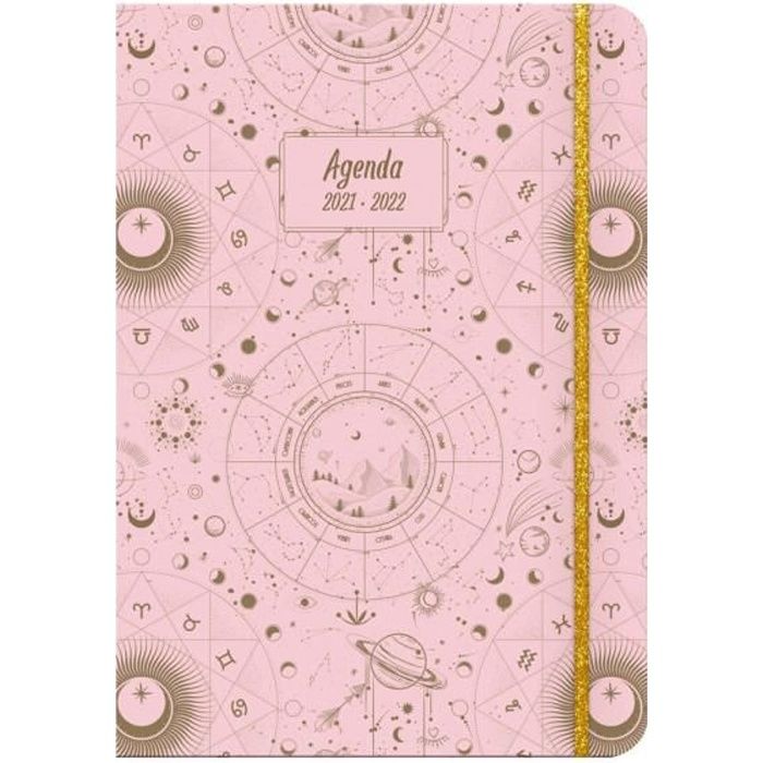 Agenda scolaire 2021/2022 Bouchut Astral Rose - Page par jour - Couleur ...