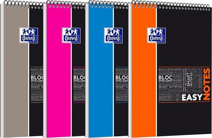 Easynotes Bloc-Notes À Spirales Format A4+ 160 Pages Grands Carreaux ...
