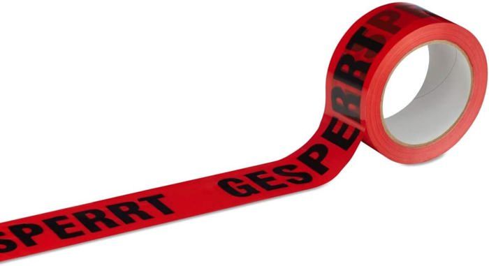 Lot De 6 Ou 36 Rouleaux De Ruban Adhésif Rouge Avec Impression Noire 6 ...