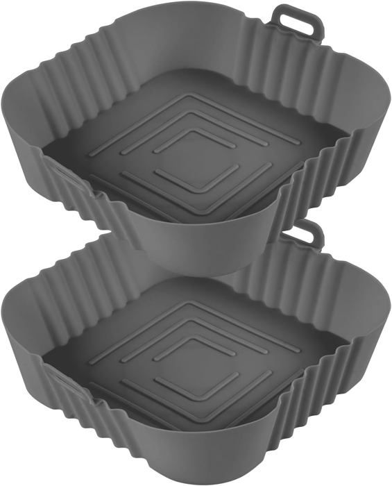 Air Fryer Pot En Silicone,2Pcs 7.8Inch Pot En Silicone Pour Friteuse À Air Silicone Air Fryer ...