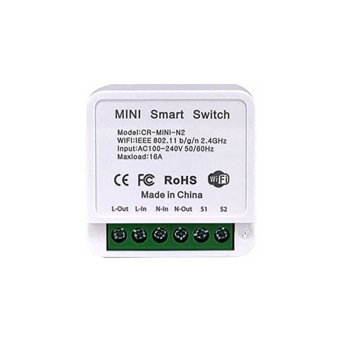 Mini 1 Gang DIY WiFi Smart Light Switch Module Smart Life/Tuya App and ...