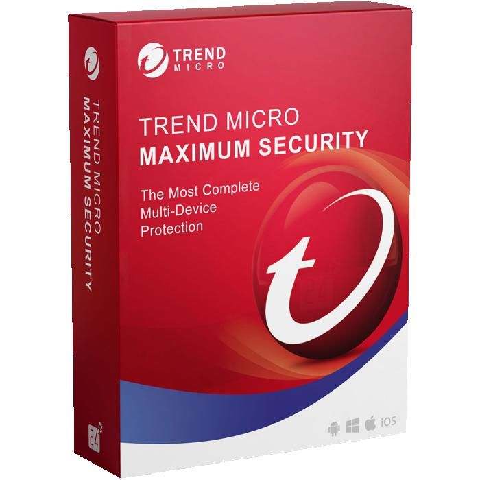 ANTIVIRUS Trend Micro Maximum Security 5 Appareils 3 ans - Trend Micro Clé à télécharger ...