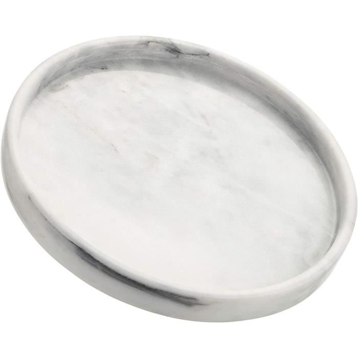Plateau de rangement rond en marbre naturel de 25 cm, plateau de ...