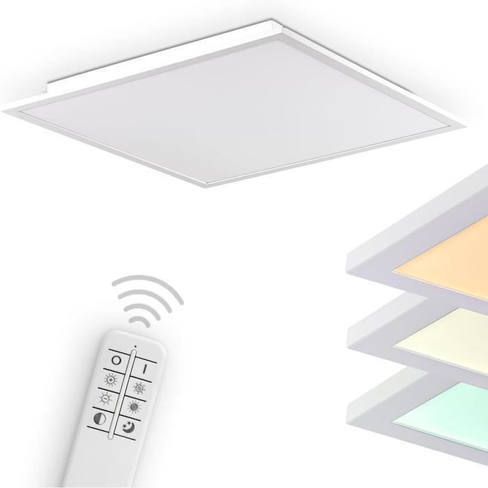 Plafonnier Led Salmi Blanc, Contrôlable Par Télécommande Incluse ...