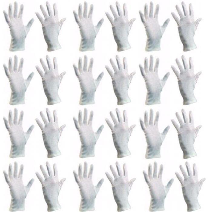(10-XL) Gants de protection en coton (24 pièces) - Gants en coton ...