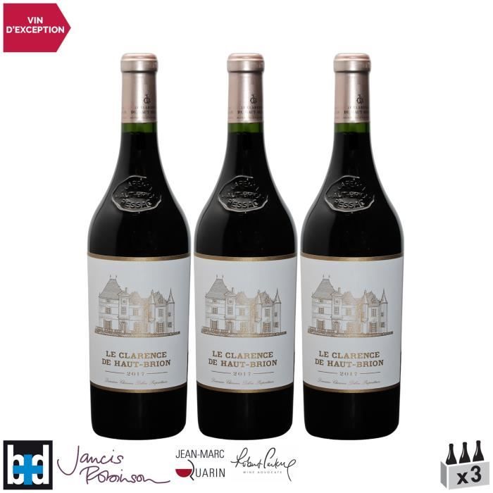 Château Haut-Brion Le Clarence de Haut-Brion Rouge 2017 - Lot de 3x75cl - Vin Rouge de Bordeaux ...