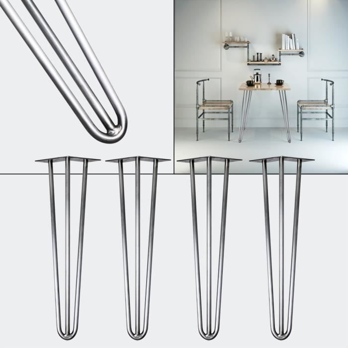 Pieds de table Hairpin Legs Support de table 4x Pieds de table en ...
