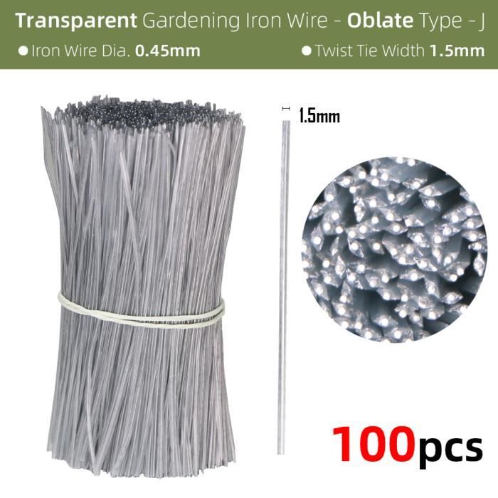 10 cm - Transparent-100pcs - 100 attaches de câble Oblate de jardinage ...