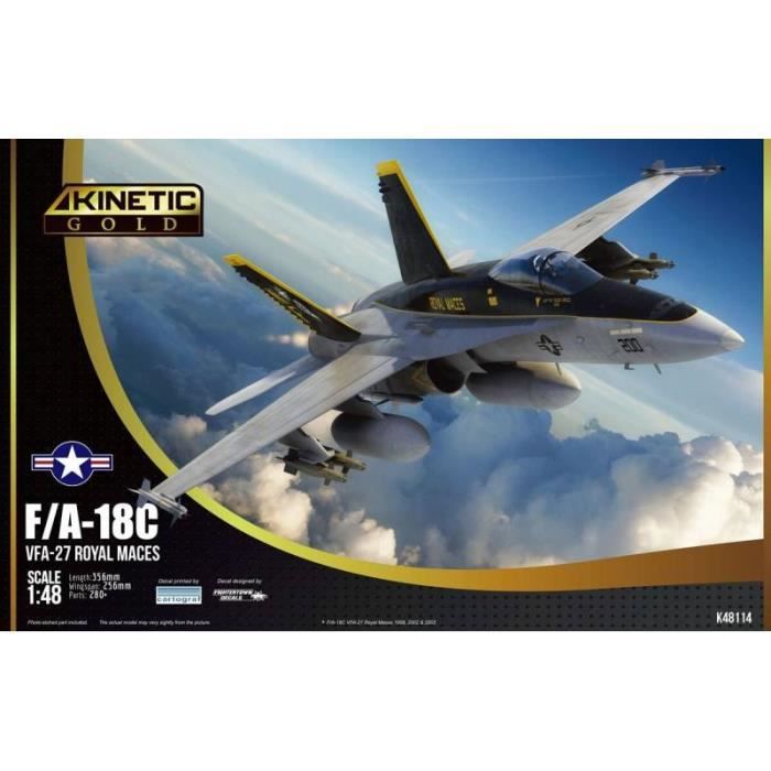 KINETIC Model Kits - Maquette Avion F/a-18c Vfa-27 Royal Maces Kinetic ...
