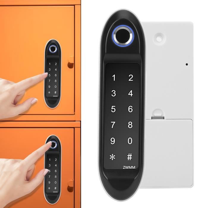 Cikonielf Serrure d'armoire intelligente Sécurité de déverrouillage biométrique par digitales ...