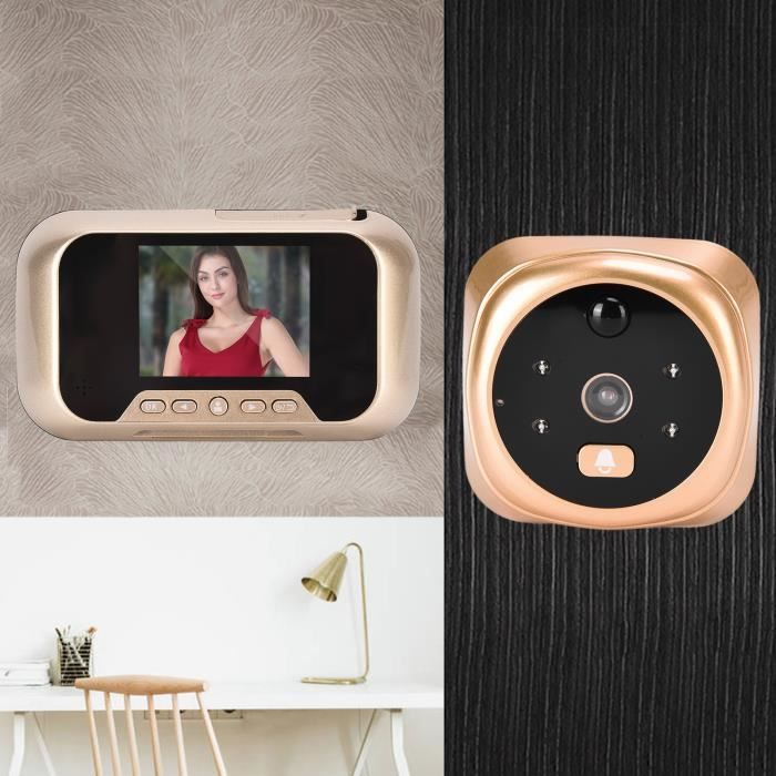 Fan Sonnette Vidéo 3in Smart Video Door Viewer 720p Night Vision Xjcx Doorbell Digital Pir