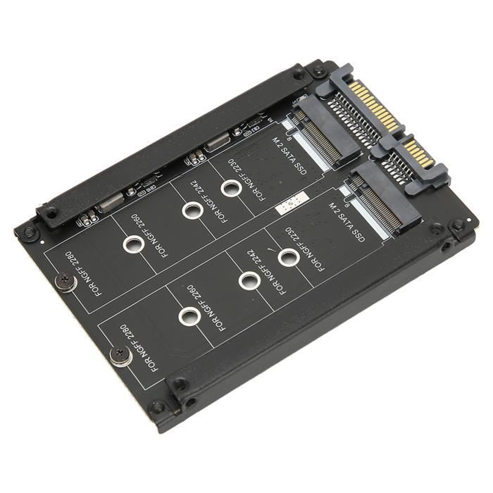 Fdit carte d'extension SATA SSD Adaptateur M.2 SSD vers SATA Transmission 6 Gbps M.2 NGFF SATA ...
