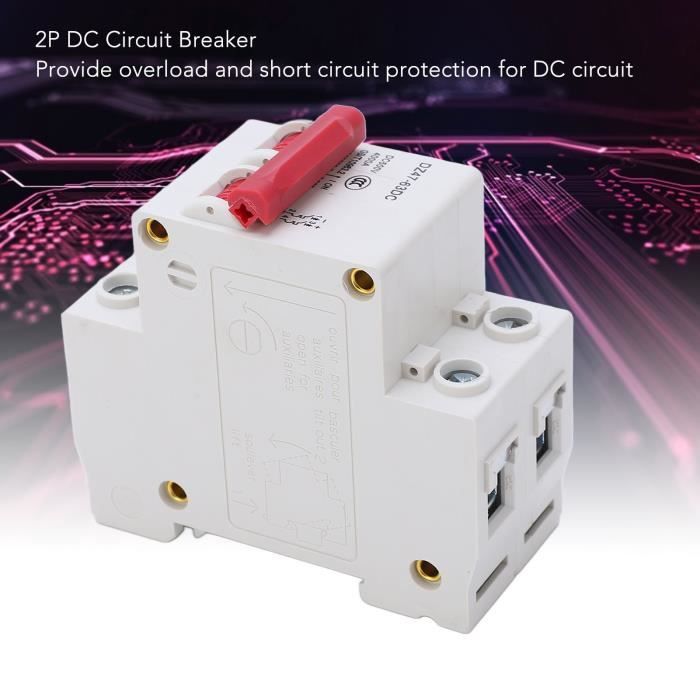 Disjoncteur CC Disjoncteur photovoltaïque DC 500V interrupteur d'air 2P pour la Protection ...