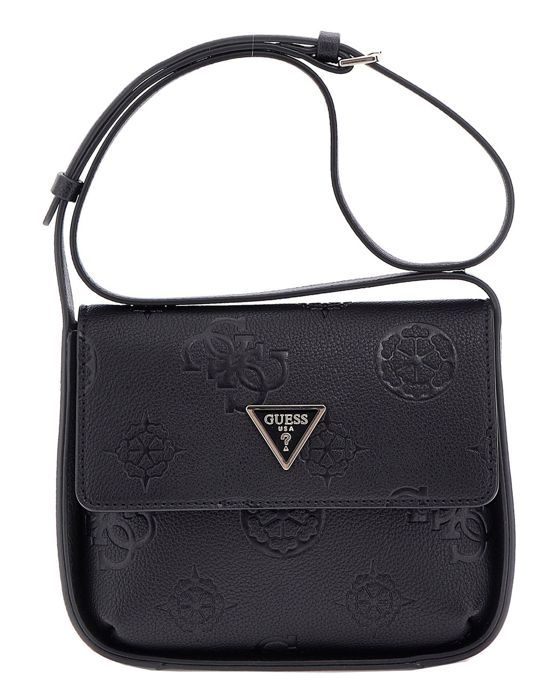 GUESS Sac à épaule bandoulière noir pour femme Keandra Crossbody Flap ...