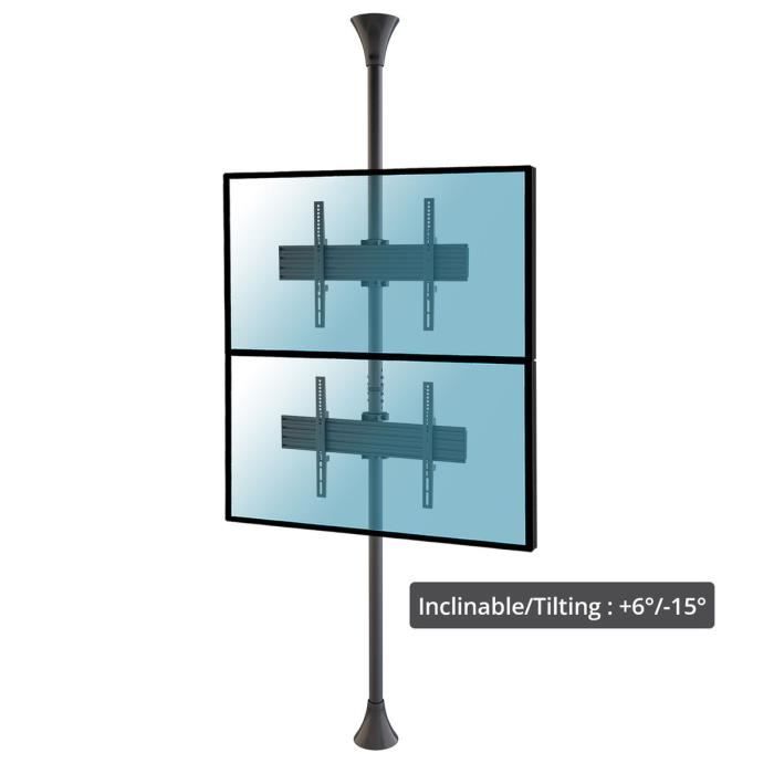 Support sol-plafond inclinable pour 2 écrans 32" - 75" Hauteur 240cm - Cdiscount TV Son Photo