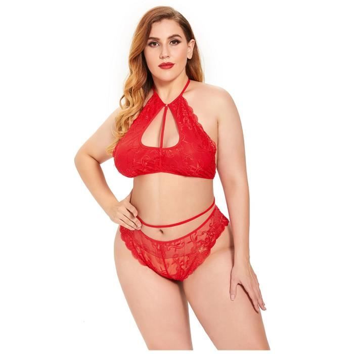 New Sexy Plus Size Lingerie Lace Nightwearhollow Out Sleepwear