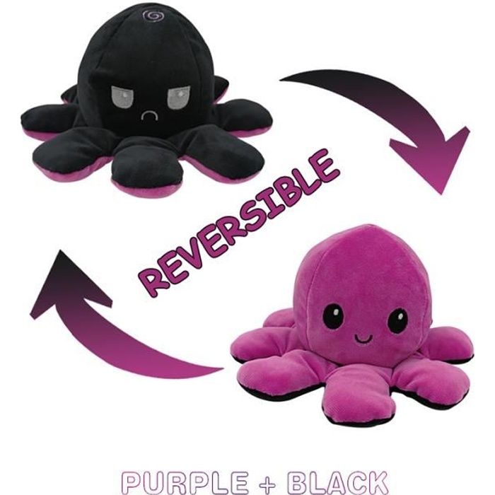 Jasper Jouet en Peluche Pieuvre Mignonne Jouet en Peluche Double Face ...