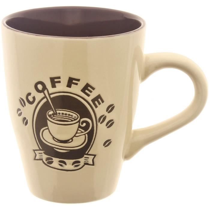 Mug Tasse A Café 300ml Design Pub Vintage Chic Coffee Beige - Cdiscount ...