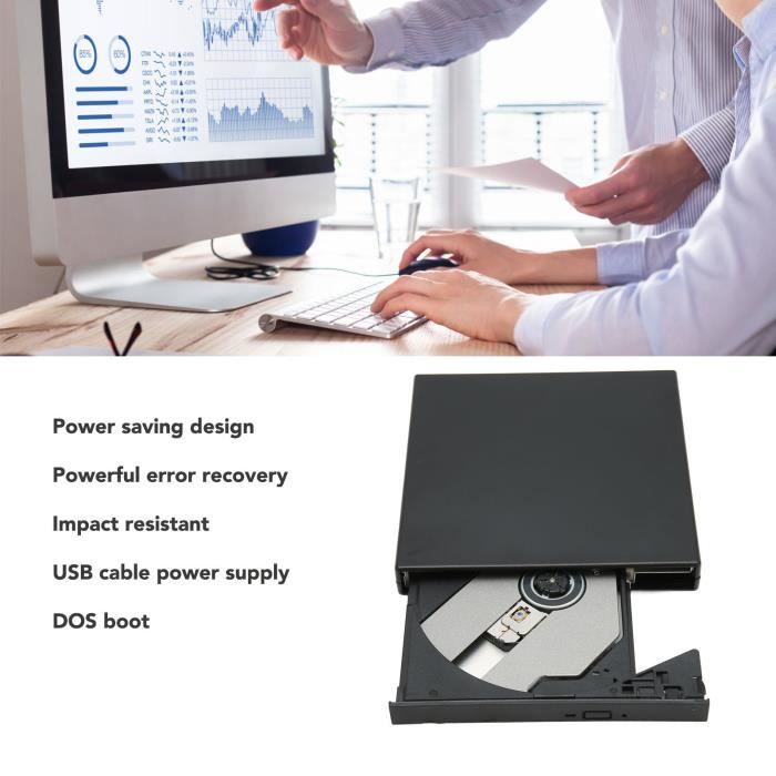 LEX graveur de CD Lecteur de DVD externe USB 2.0 Graveur de DVD à ...