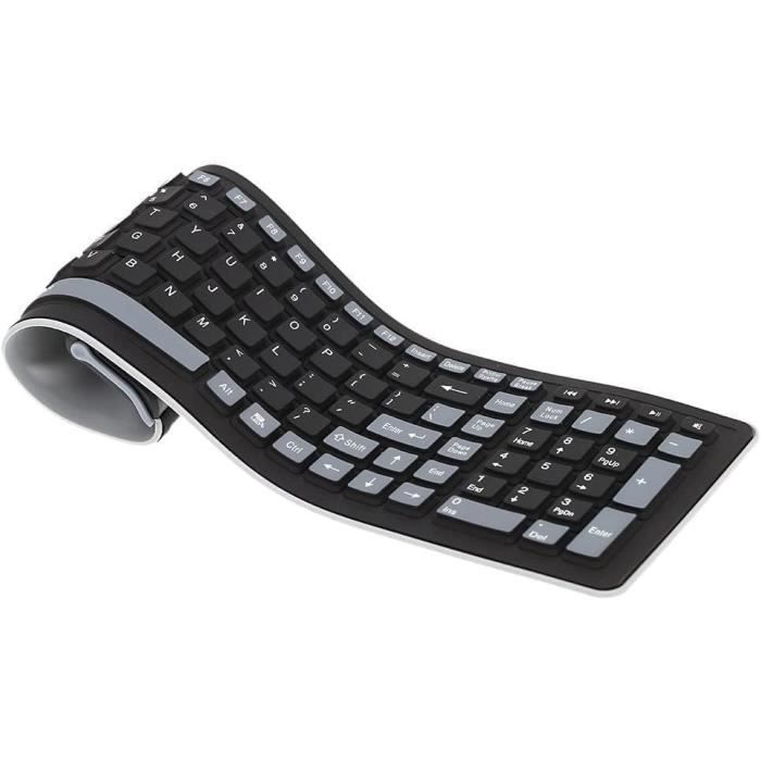 Clavier Portable Flexible Enroulable Étanche Lavable En Silicone Souple ...
