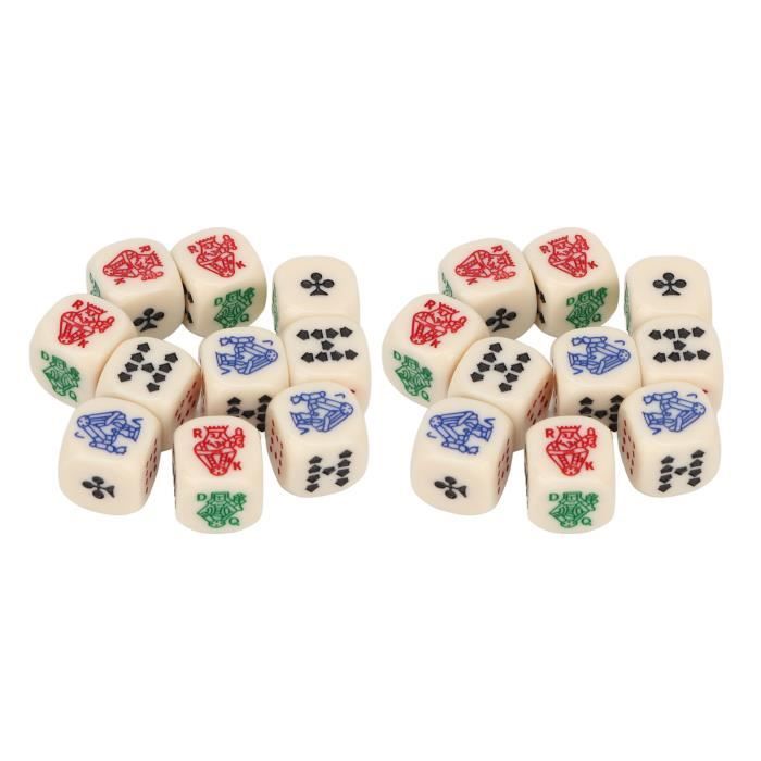 Shipenophy jeu de dés 20 pièces dés à 6 faces dés de jeu standard dés ...