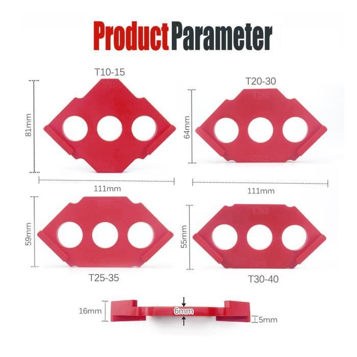 Fangming-Modèle de routeur de coin C 4PCS - Rouge - Cdiscount Bricolage