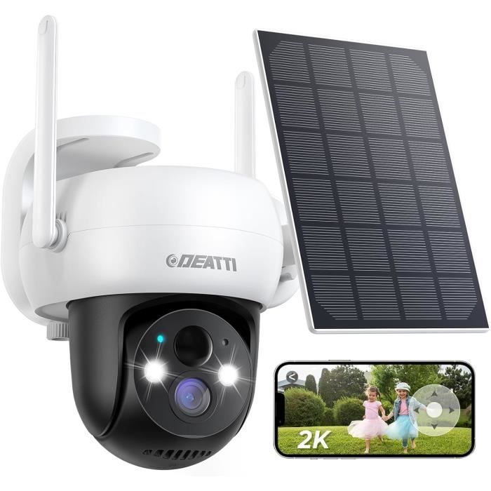 2K Ptz Camera Surveillance Wifi Exterieure Sans Fil Solaire, Dome ...