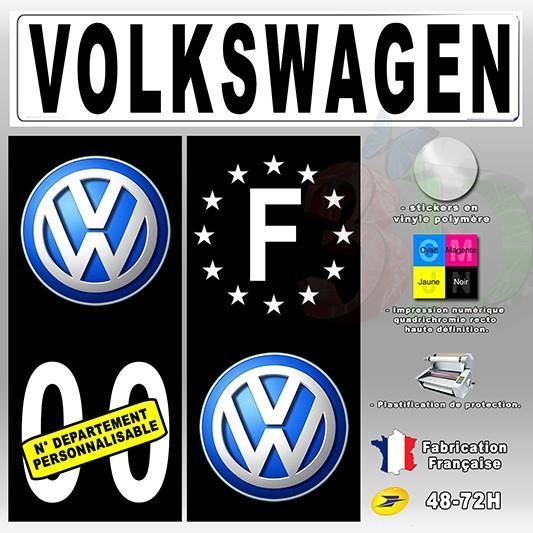 4X Stickers Plaques Volkswagen T2 Auto Fond Noir - Cdiscount Auto