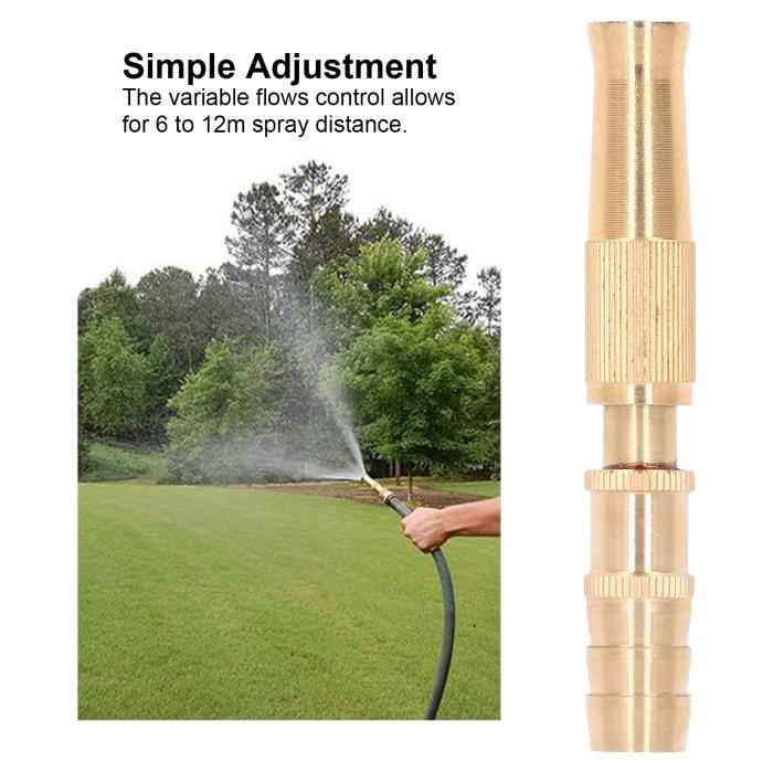 PAL Buse de jet - Buse de tuyau en laiton pulvérisateur réglable à haute pression atomiseur de ...