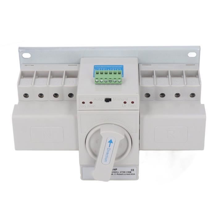 Commutateur de transfert automatique - YOSOO - Double puissance - 63 A - 4 pôles - Blanc ...