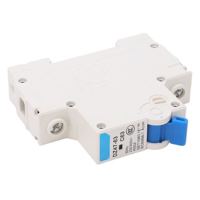 YOSOO Disjoncteur différentiel de courant Disjoncteur miniature 1P Isolateur de courant Rail DIN ...