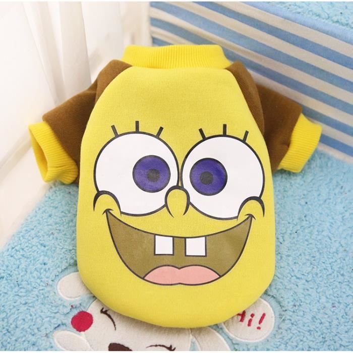 SpongeBob-XS 0.6-1.2kg -Dessin animé pas cher chien vêtements pour ...