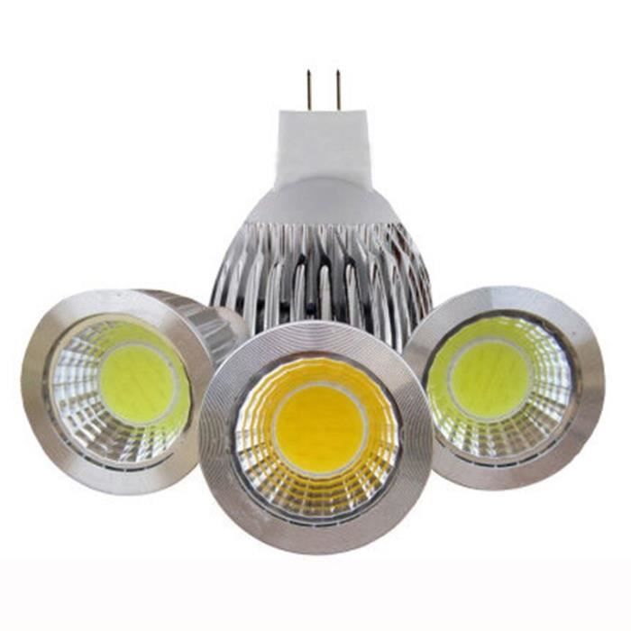 Ampoule Led Blanc Chaud Gu 5 3 Pas De 9w 12v Choc Haute Puissance Mr16