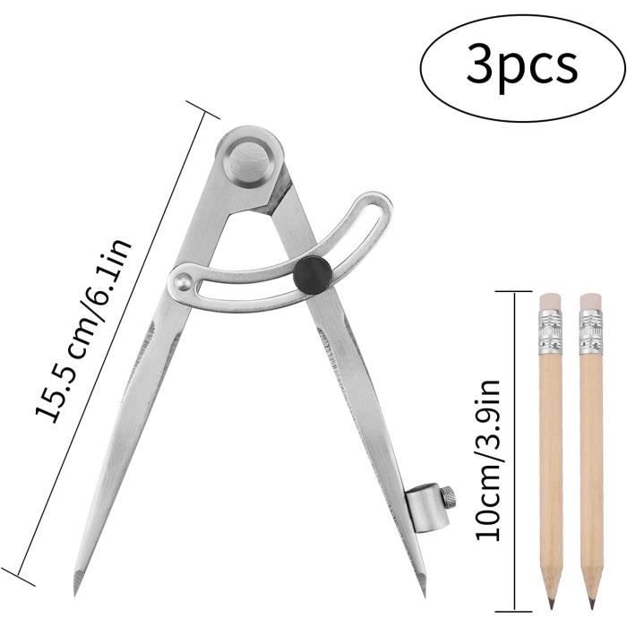 Compas de précision pour cercles,boussole de travail réglable de 6 ...