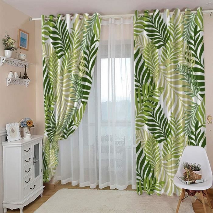 3D Motif De Plantes Vertes Motif Thermique Isolants A Oeillets adultes ...