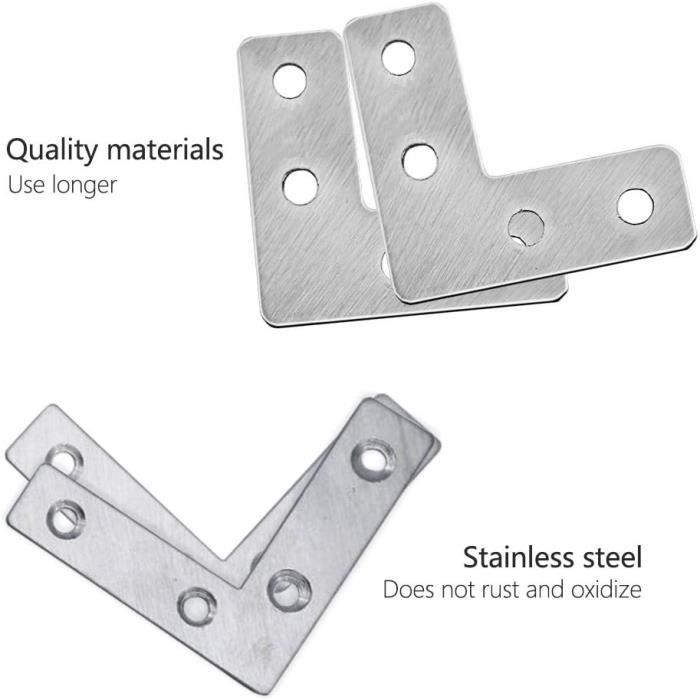 Équerres D'Angle En Acier Inoxydable 5-10 Pièces - Support De Fixation ...